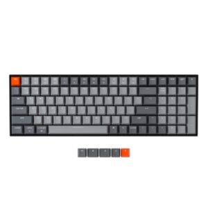 keychron k4 96% layout bluetooth wireless mechanical keyboard, 100 keys/usb c/white led backlit/gateron g pro red switch/n-key rollover, gaming keyboard for mac windows, version 2