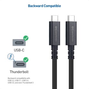 Cable Matters 20Gbps Active USB4 Cable 16.4 ft / 5m with 4K Video & 60W Charging, Compatible with Thunderbolt 4/3, USB C for VR Headset, Apple Vision Pro, MacBook Pro, DELL XPS, Surface Pro and More