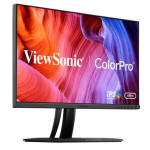 viewsonic vp2456 24 inch 1080p ips monitor with ultra-thin bezels, pantone validated, hdmi, displayport and 60w usb c