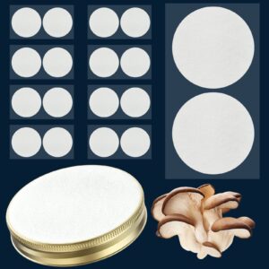 synthetic filter paper sticker 82mm 0.3 μm ptfe filter disc strong adhesive patch for wide mouth mason jar lid mushroom cultivation (18pcs)