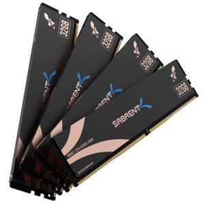 sabrent rocket ddr5 128gb u-dimm 4800mhz memory kit (4x32gb) for desktops and pcs (sb-dr5u-32gx4)