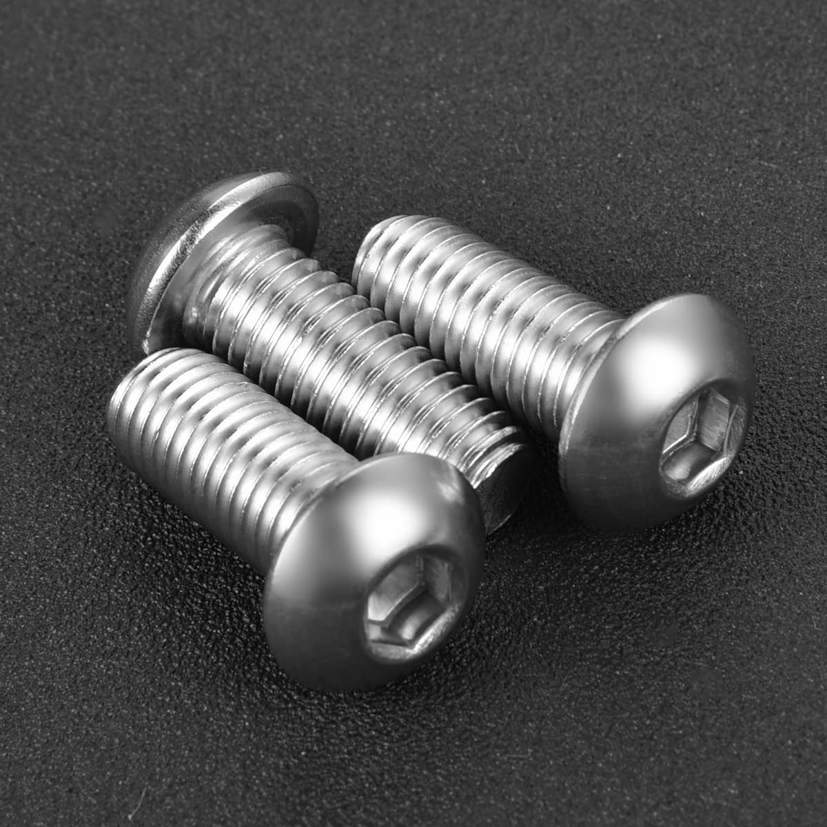 M8-1.25 × 20MM Button Head Socket Cap Bolts Screws 304 Stainless Steel 18-8 Allen Hex Drive, Full Coarse Thread, 25PCS