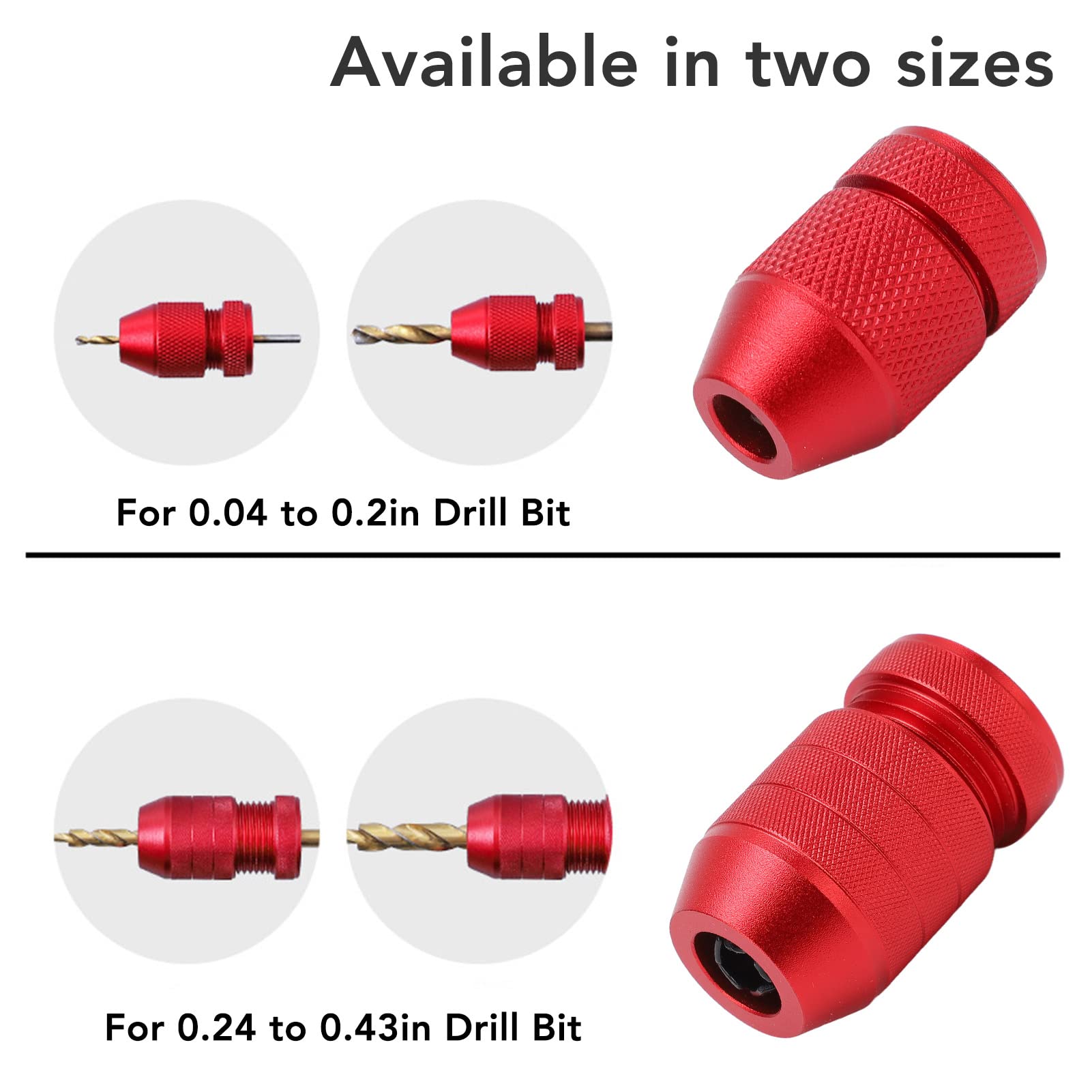 Adjustable Aluminum Alloy Drill Stop Collar Anti Slip Nylon Inner Ring Drill Stop Collar ​for Woodworking(For 0.24 to 0.43in Drill Bit)