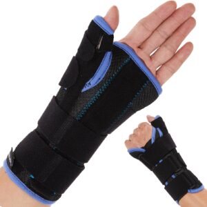 viskonda wrist brace thumb immobilizer splint support for de quervain's tenosynovitis,carpal tunnel syndrome,stabilizer for arthritis,wrist ganglion cyst,sprains,pain relief (left hands, small)