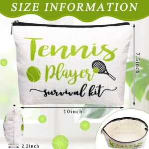 Geosar 4 Pieces Tennis Gifts Makeup Bag Inspirational Christmas Gift for Tennis Player Tennis Bags for Women Tennis Lover Zipper Cosmetic Bags Travel Cosmetic Pouch for Birthday Graduation