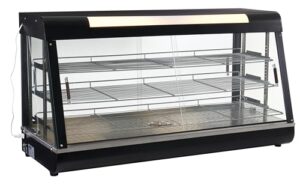 kratos 30y-017 48" hot food 3 shelf display case and merchandiser with sliding doors - 120v, 1200w