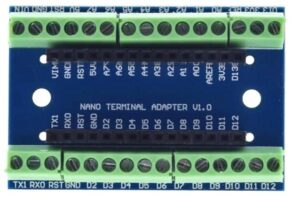 redtagcanada nano v3.0 3.0 controller terminal adapter expansion board nano io shield simple extension plate for arduino avr atmega328p (1, expansion board nano)