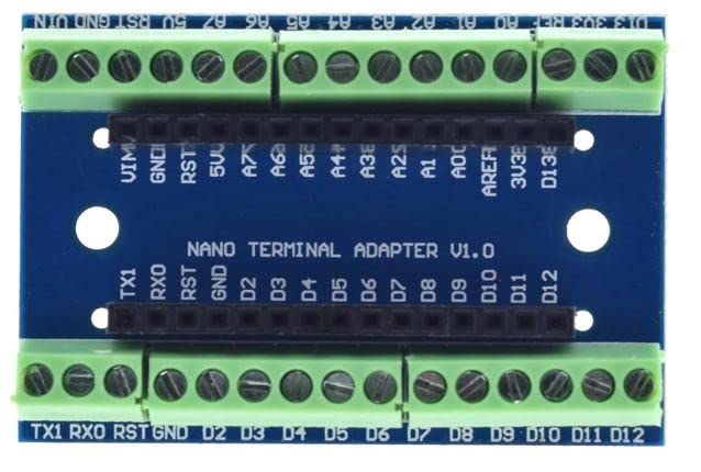 RedTagCanada Nano V3.0 3.0 Controller Terminal Adapter Expansion Board Nano IO Shield Simple Extension Plate for Arduino AVR ATMEGA328P (1, Expansion Board Nano)