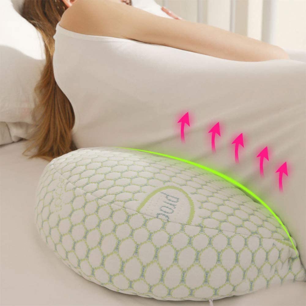 Lacomfy Pregnancy Pillow for Side Sleeper Double Wedge Maternity Pillow with Belly, Waist & Back Support,Additional Stick Pillow Detachable Pillowcase, Machine Washable, Green