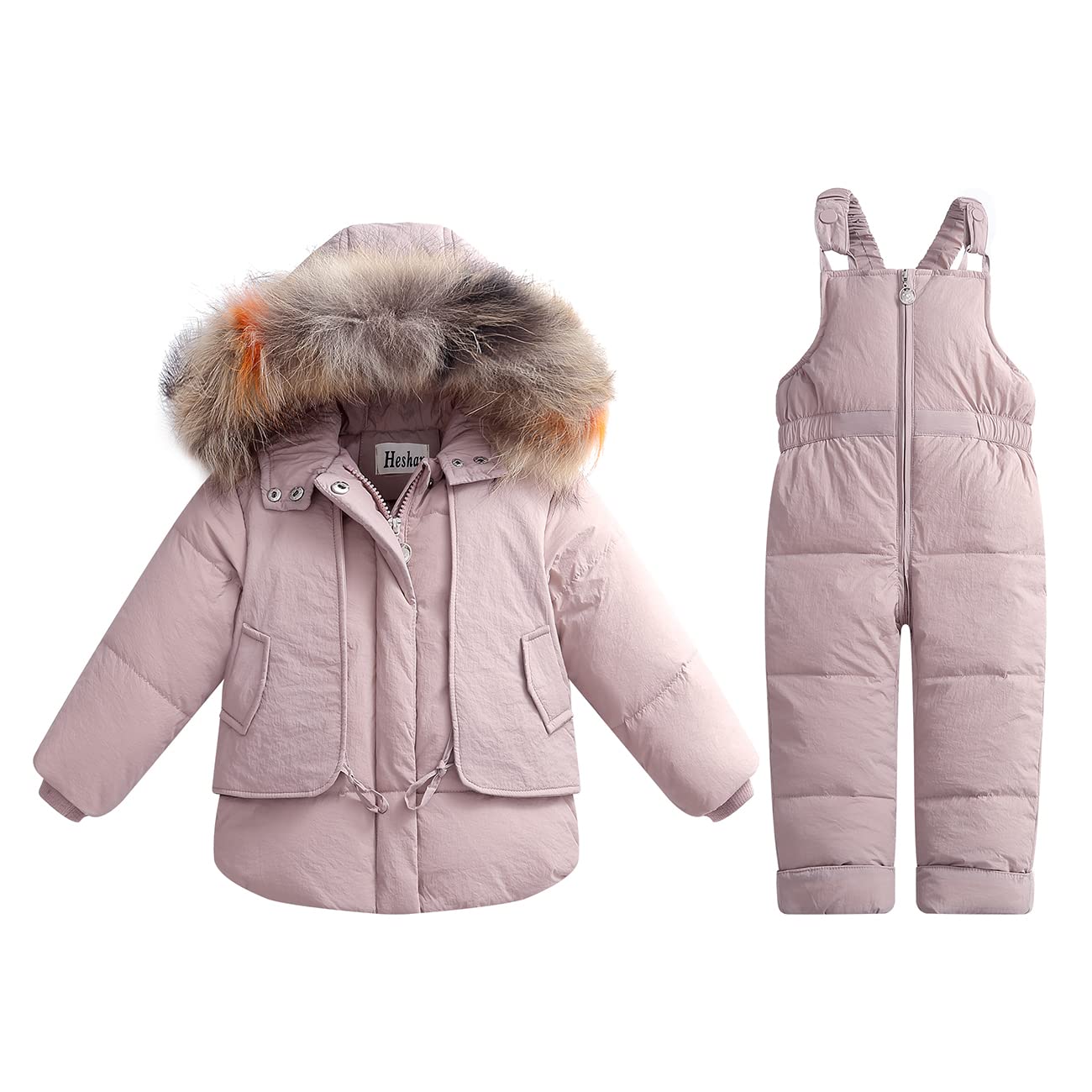 Tumaron Toddler Girls Snowsuit Snow Pant And Jacket BIb Winter Baby Clothes Kids coat 2t