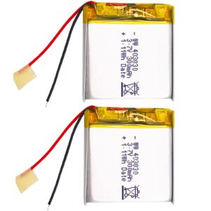 freedoh 3.7v 300mah polymer lithium battery 403030 rechargeable lithium-ion battery rechargeable backup battery (2pcs)