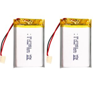 freedoh 1200mah lithium battery 3.7v 1.2ah rechargeable lithium polymer ion battery 603450 home backup polymer batteries with protection board (2pcs)