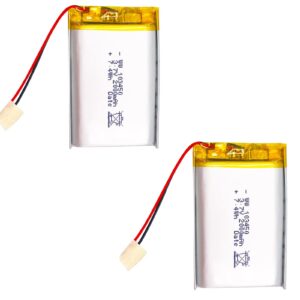 freedoh lithium polymer battery 3.7v 2000mah rechargeable lithium battery 103450 li-polymer ion backup battery with protection board (2pcs)