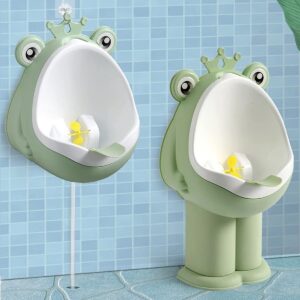 frog pee training,potty training urinal for toddler,children's standing wall mounted urinals for boys,bathroom funny kids pee trainer,green