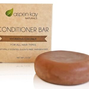 Solid Shampoo and Conditioner bar set, Organic Ingredients, All Hair Types, Sulfate-Free, Cruelty-Free & Vegan. One 3 ounce and one 2.3 ounce bars (Hydrating Coconut)