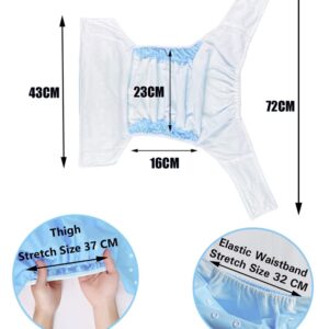 CutiePlusU Adult Cloth Diaper Washable Adult Pocket Nappy Cover Adjustable Reusable Breathable Leak Free - Blue