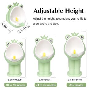 Frog Pee Training,Potty Training Urinal for Toddler,Children's Standing Wall Mounted Urinals for Boys,Bathroom Funny Kids Pee Trainer,Green