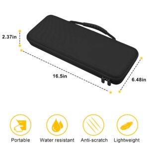 Elonbo Hard Carrying Case for Logitech POP Keys Mechanical Wireless Keyboard, Portable Bluetooth Wireless External Keyboard Travel Case Bag, Extra Mesh Pocket Fits Mouse, Included USB, Dongle, Black