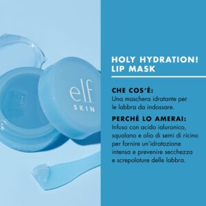 e.l.f. SKIN Holy Hydration! Lip Mask, Hydrating Lip Mask For A Softer & Smoother Pout, Infused With Hyaluronic Acid, Non-Sticky, Vegan & Cruelty-Free (pack of 1)