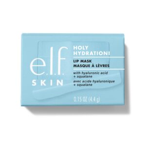 e.l.f. skin holy hydration! lip mask, hydrating lip mask for a softer & smoother pout, infused with hyaluronic acid, non-sticky, vegan & cruelty-free (pack of 1)