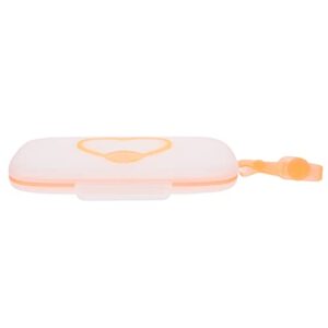 operitacx wipe case portable baby wipe container refillable wipe dispenser with lanyard baby diaper wipe holder case for outdoor, travel, office, car, cot (orange) travel wipes case