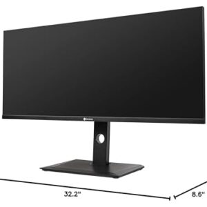 AG Neovo EM3401UQC 34-inch UWQHD 3440 x 1440p USB-C Monitor, IPS Panel, HDMI, DisplayPort and Speakers, Ergonomic Pivot, Swivel and Height Adjustable Stand, HDR400, 75Hz