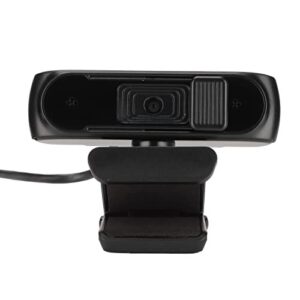 webcam, hd noise reduction plug and play webcam beauty features black with lens