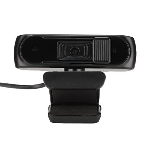 Webcam, HD Noise Reduction Plug and Play Webcam Beauty Features Black with Lens