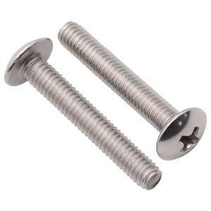 RoyceMart M4-0.7 x 25 mm (50 pcs) Truss Head Machine Screws, Stainless Steel 304, Full Thread Coverage, Mushroom Head Machine Screws