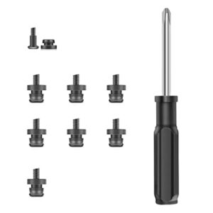 lefix 8 x screws isolation mounting guide screws with grommets + phillips screwdriver designed for 2.5"hard drive solid state drive,m3x6,10mm,black,philips head