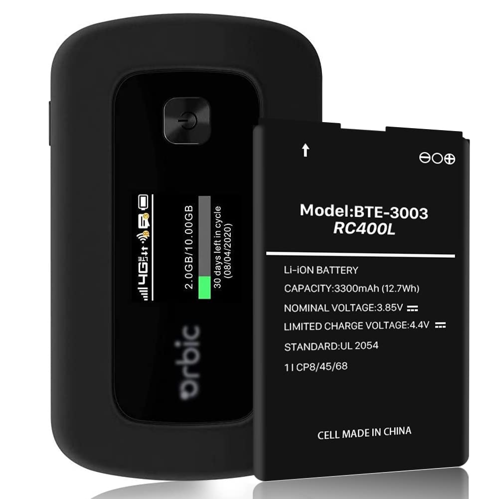 SHENMZ 【3300mAh】 BTE-3003 Battery, Super High Capacity 0 Cycle Li-ion Battery Replacement for Verizon Orbic Speed Mobile Hotspot RC400L ORB400LB