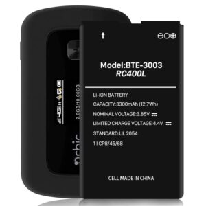 shenmz bte-3003 battery, (upgraded) 3300mah high capacity replacement battery for verizon orbic speed mobile hotspot rc400l bte-3003