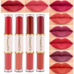 evpct 8 colors liquid matte lipstick set lip stick stain packs matte for dark skin women,dark red mat matt long lasting original 24 hour matte lipstick lapiz labiales mate 24 horas originales mate 01