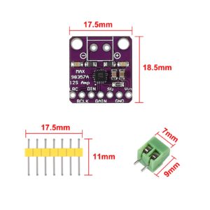 AITIAO 4Pcs MAX98357 I2S Audio Power Amplifier Module Class D Filterless Audio Amplifiers Board for Raspberry Pi ESP32