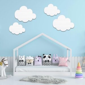 4 pcs cloud wall decor wood hanging cloud nursery room clouds decorations white cloud decor for room cloud party decorations