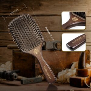 Premier 100% Boar Bristle NORSEWOOD Hair Brush Set. for Long Short Thick Thin Curly Straight Wavy Dry Hair for Men Women Kids, hair detangler