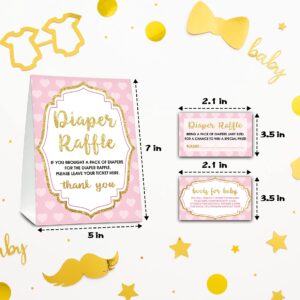 Baby Shower Cards Kit,A Little Princess Set of 25 Baby Shower Invitations with Envelopes, Book Request Cards for Baby Shower,Pink & Gold Baby Shower Party Favor Decoration(12)