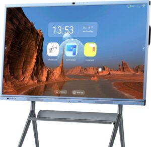 smart board collaboration hub, jyxoihub 65 inch 4k digital electronic whiteboard built in dual system and 20mp camera for classroom and business, interactive whiteboard with video conference system