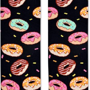 HAPPYPOP Donut Socks Donut Gifts Kids, Fun Crazy Gifts For Girls Boys, If You Can Read This