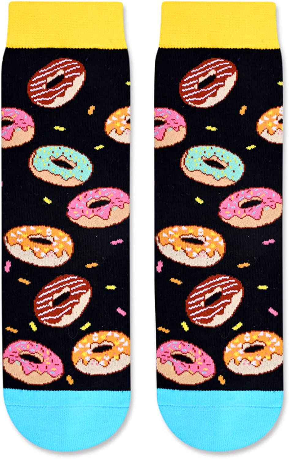 HAPPYPOP Donut Socks Donut Gifts Kids, Fun Crazy Gifts For Girls Boys, If You Can Read This