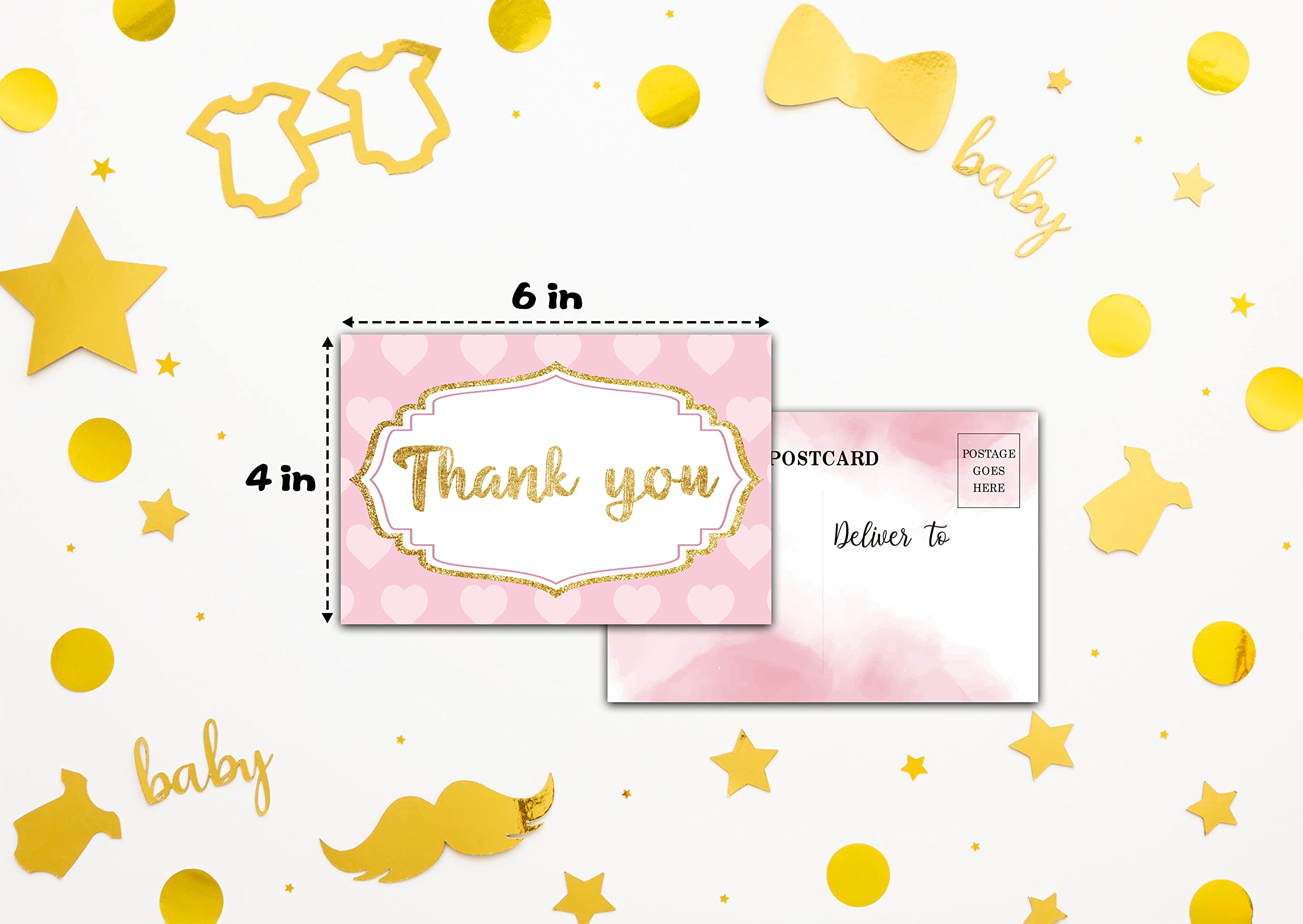 Baby Shower Cards Kit,A Little Princess Set of 25 Baby Shower Invitations with Envelopes, Book Request Cards for Baby Shower,Pink & Gold Baby Shower Party Favor Decoration(12)