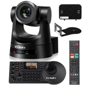 fomako ptz camera 20x optical zoom ai auto tracking poe hdmi bundle ptz camera for church worship + ptz camera controller (bh201 ptz bundle fmk20sdi +kc608)