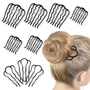 9 pcs metal hair accessories for updos: u-shape twist combs, pins, fork clip - classic style for women and girls