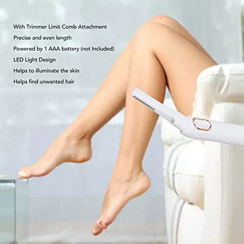 Arsor Bikini Trimmer, Portable Dry Use Electric Razor Angled Fit Smooth & Silky Bikini Kit LED Light Personal Groomer with Limiting Comb Bikini Shaver for Women Pubic Hair Bikini