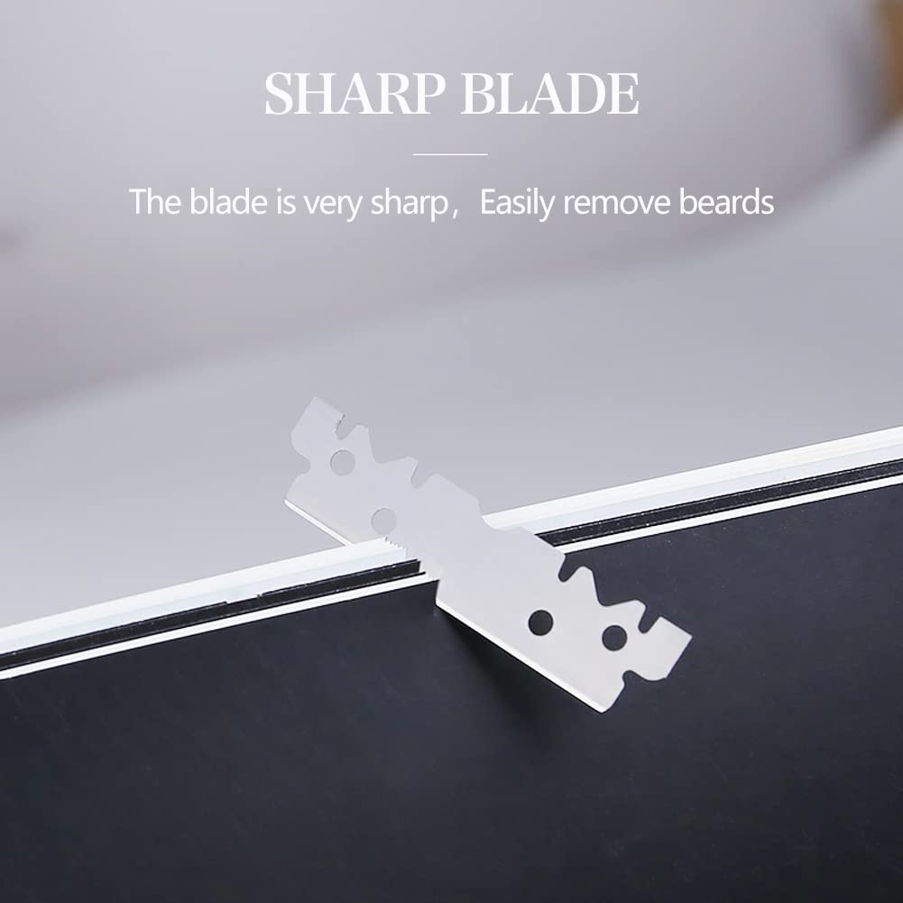 Professional Straight Edge Razor with 100 Single Straight Razor Blades-Barber Straight Razor-Close Shaving Men's Manual Shaver-Disposable Straight Razor Blades-Straight Razor Kit