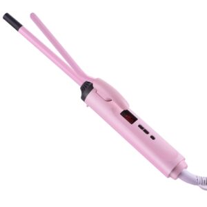 small curling iron for short hair,3/8 inch small barrel skinny hair curling tongs ,9mm thin curling iron wand ,dual voltage fast heating adjustable temperature