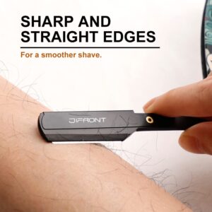 Professional Straight Edge Razor with 100 Single Straight Razor Blades-Barber Straight Razor-Close Shaving Men's Manual Shaver-Disposable Straight Razor Blades-Straight Razor Kit