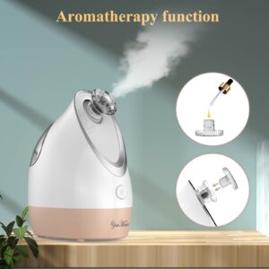 YourMate Facial Steamer Nano Ionic Face Steamer, Adjustable Nozzle with Aromatherapy Warm Mist for Sinuses Moisturizing Unclogs Pores, Facial Vaporizador