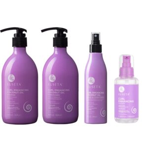 luseta curl shampoo and conditioner & leave in conditioner & hair oil, l define curl & restore bounce anti-frizzing and smoothing for curly hair type