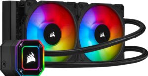 corsair icue h100i elite capellix liquid cooler ‎cw-9060046 (renewed) for radiator